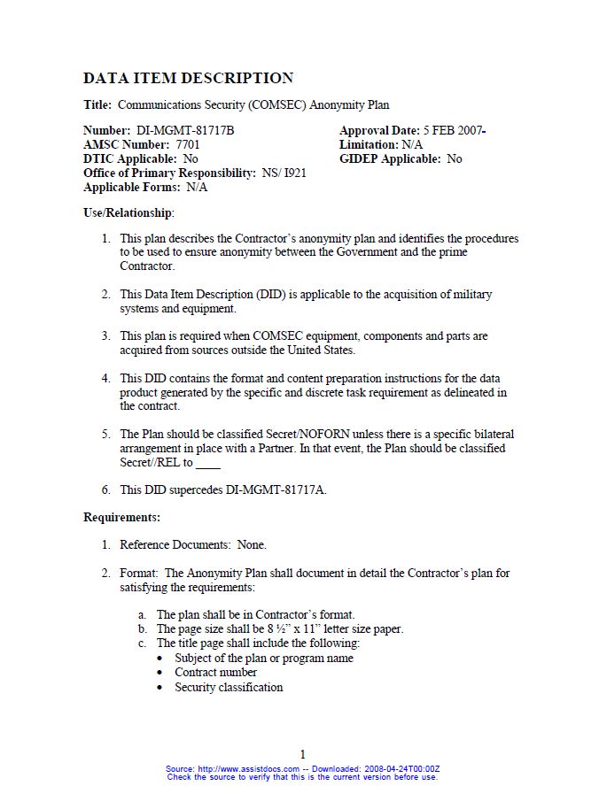 DID- Communications Security (COMSEC) Anonymity Plan | SE Goldmine