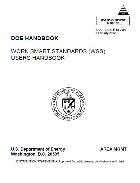 DoE Work Smart Standards (WSS) Users Handbook | SE Goldmine