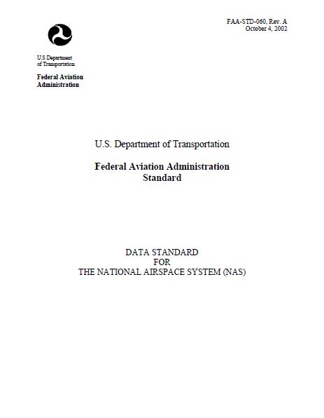 FAA STD- Data Standard for the National Airspace System (NAS) | SE Goldmine