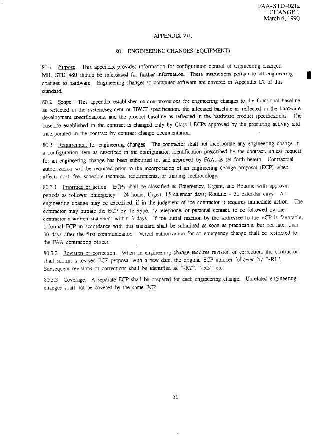 FAA STD- Appendix VII (Engineering Changes- Equipment) | SE Goldmine