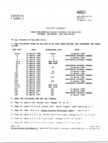 MIL STD- Human Engineering Design Criteria for Military Systems ...
